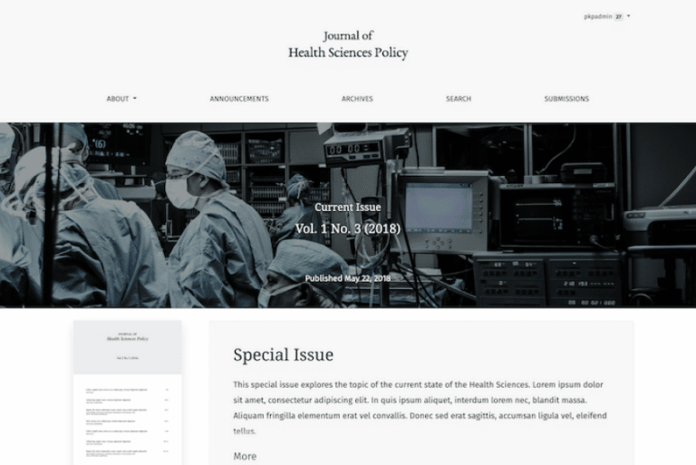 Open Journal Systems (OJS) - Software - Public Knowledge Project