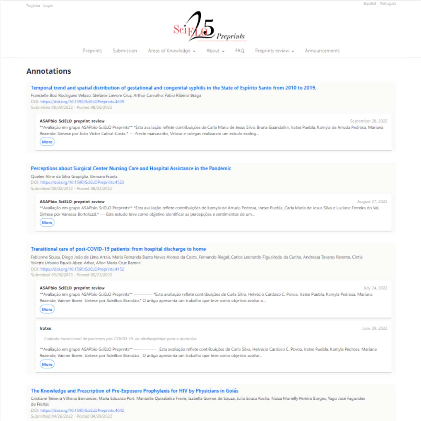 SciELO Preprints - Public Knowledge Project