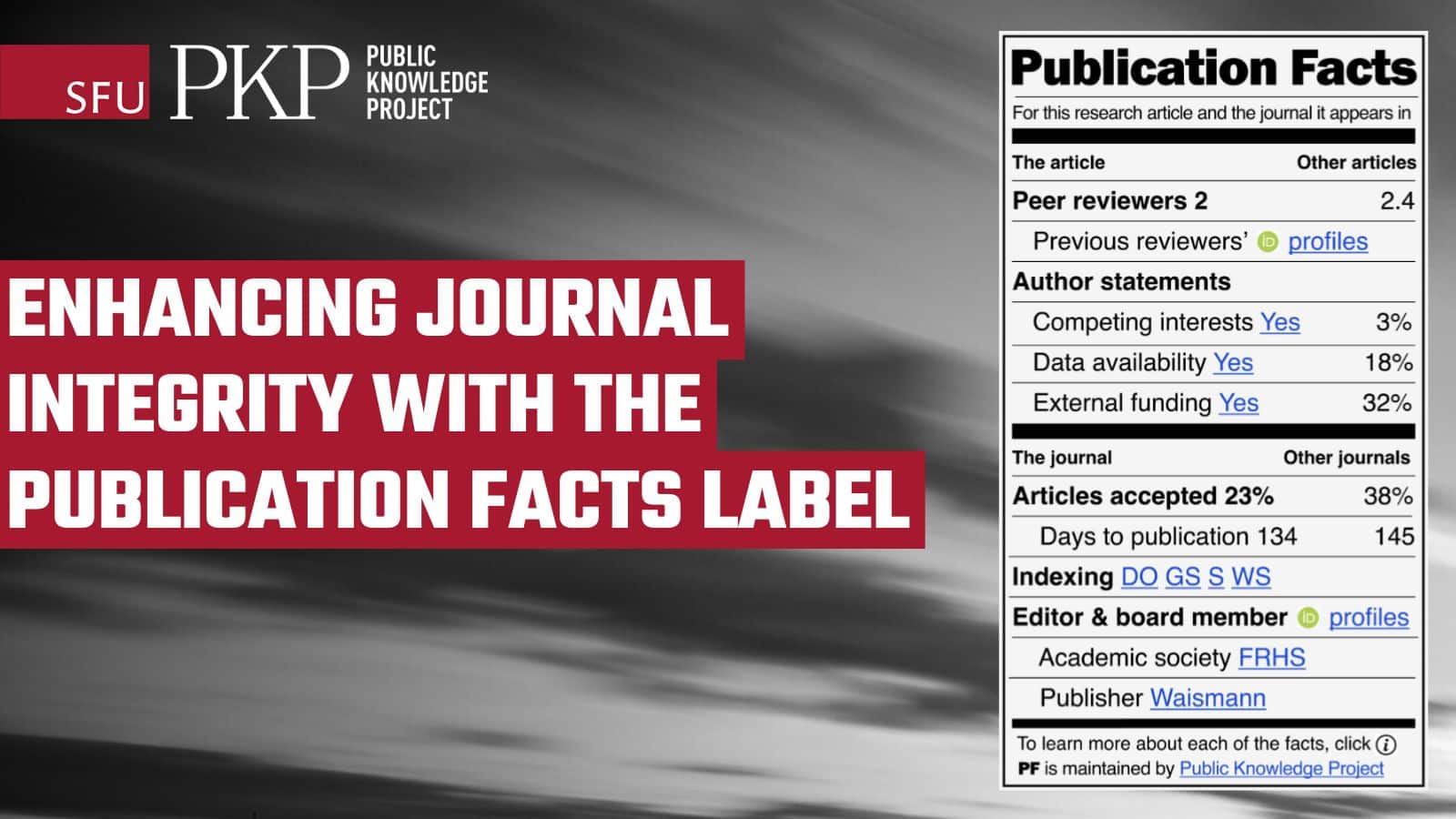 Enhancing Journal Integrity with the Publication Facts Label for OJS ...